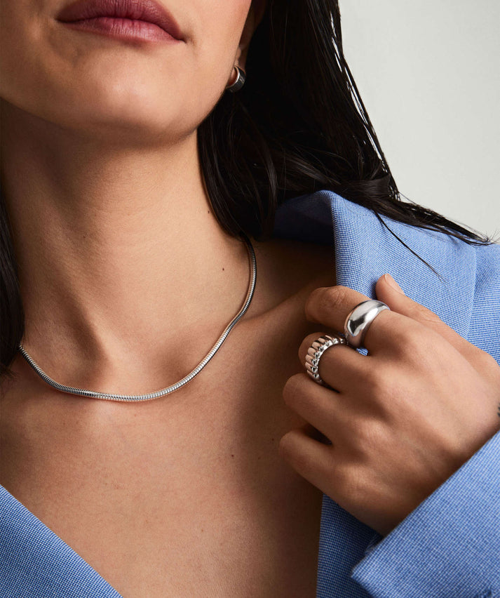 Boa Silver Necklace Chain For Women – The Silver Essence