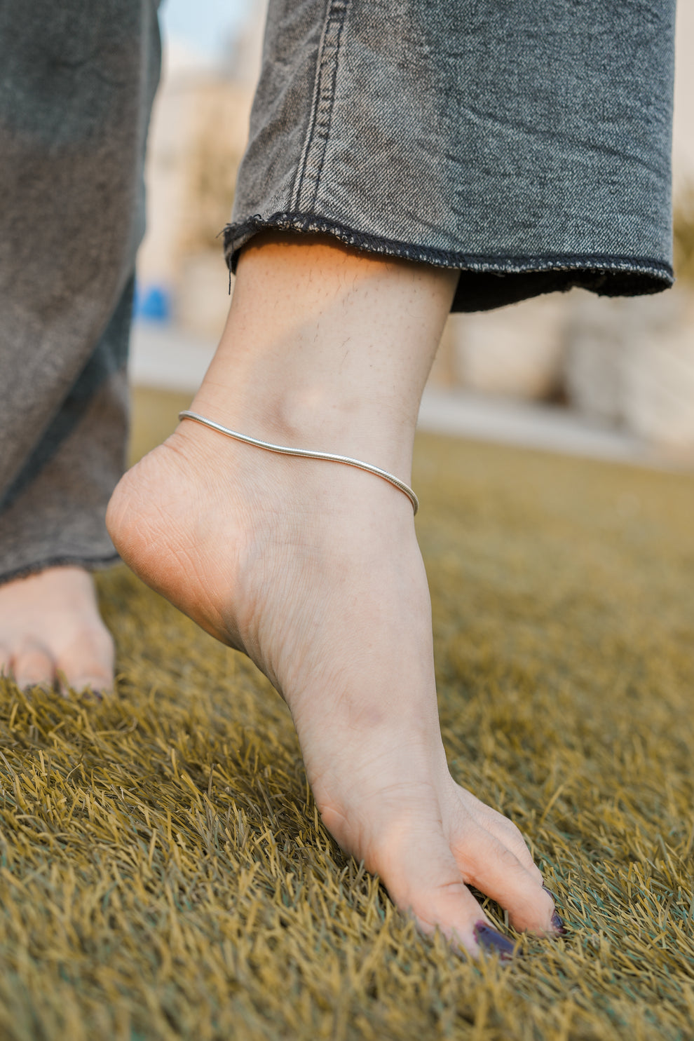 Hevil Silver Anklet For Women – The Silver Essence