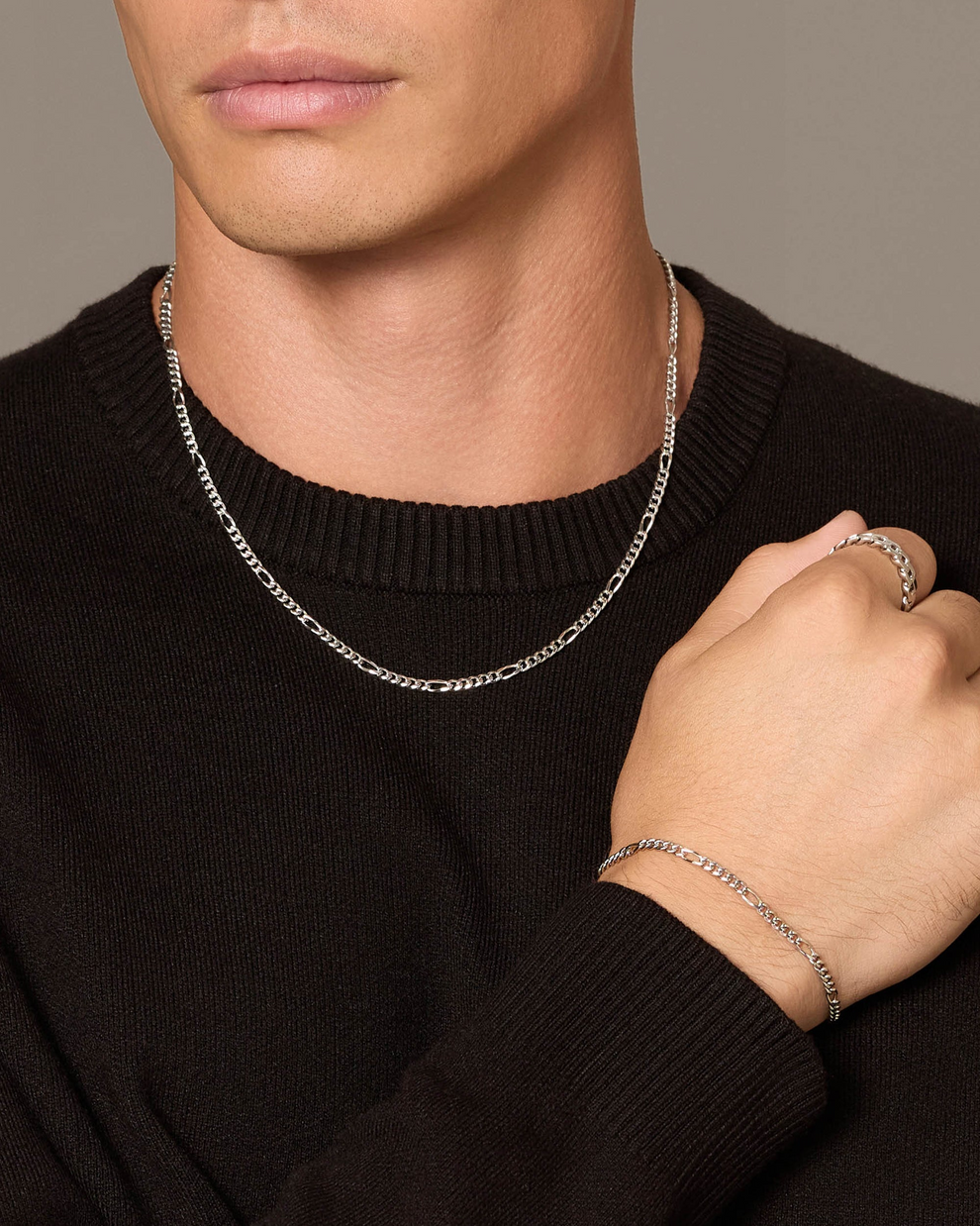 Silver Legacy – Men’s Bracelet & Chain Combo – The Silver Essence